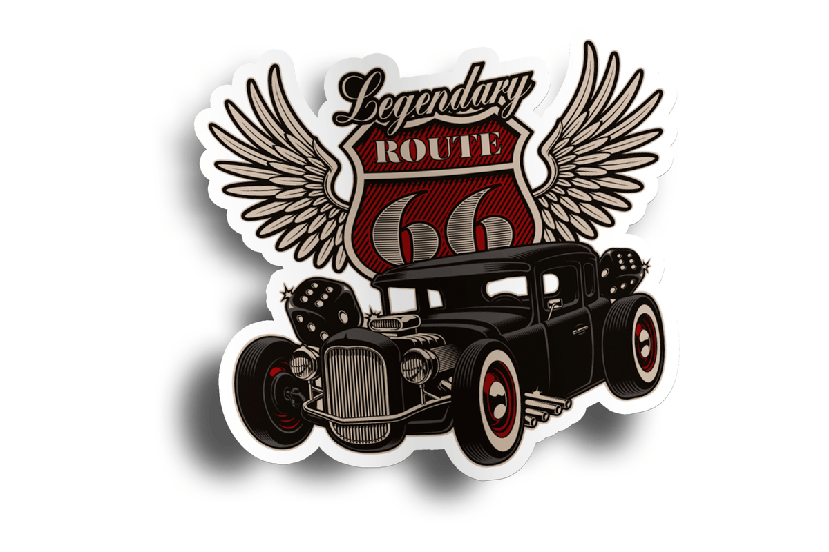 Rockabilly Hotrod Sticker – Piggy Print Stickers