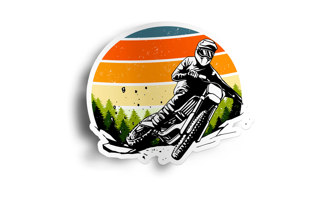 Dirt Bike Rider Sticker – Piggy Print Stickers
