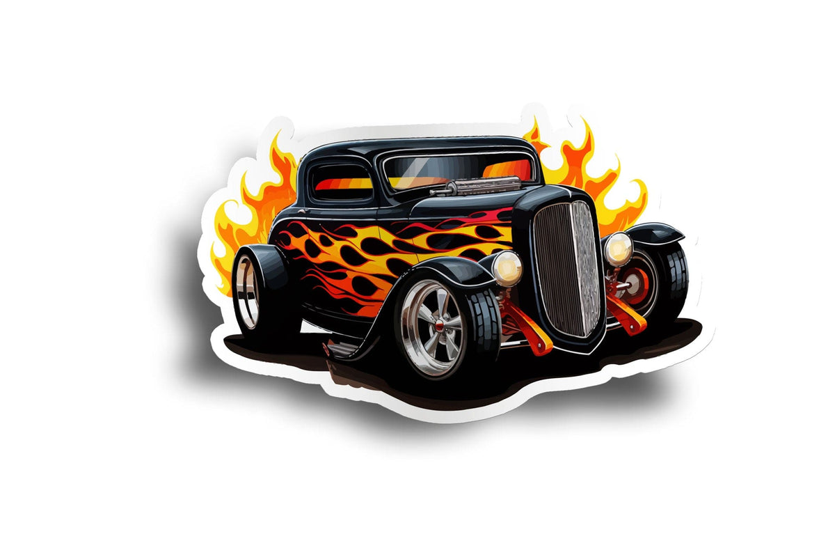 Hot Rod Roadster Decal – Piggy Print Stickers
