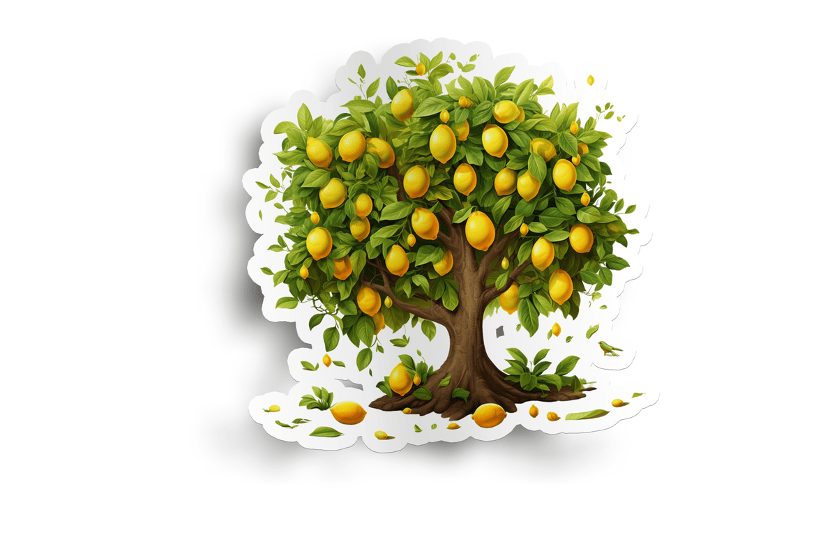 Lemon Tree Die-Cut Sticker – Piggy Print Stickers