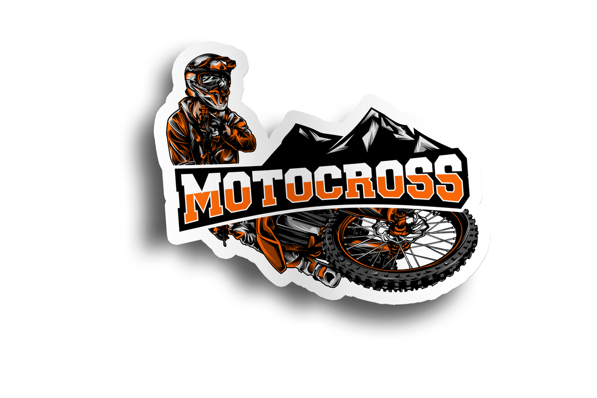 Motocross Rider Sticker – Piggy Print Stickers