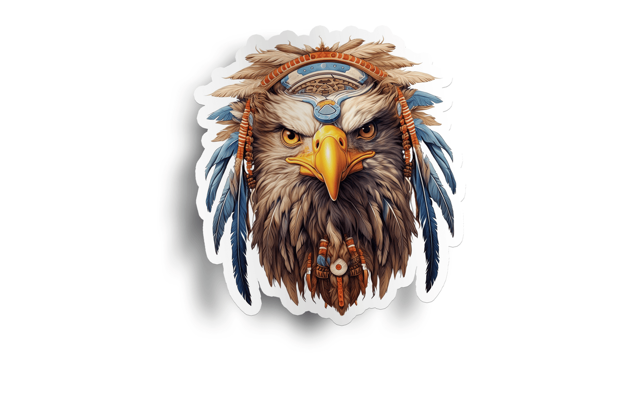 Native American Eagle Sticker – Piggy Print Stickers