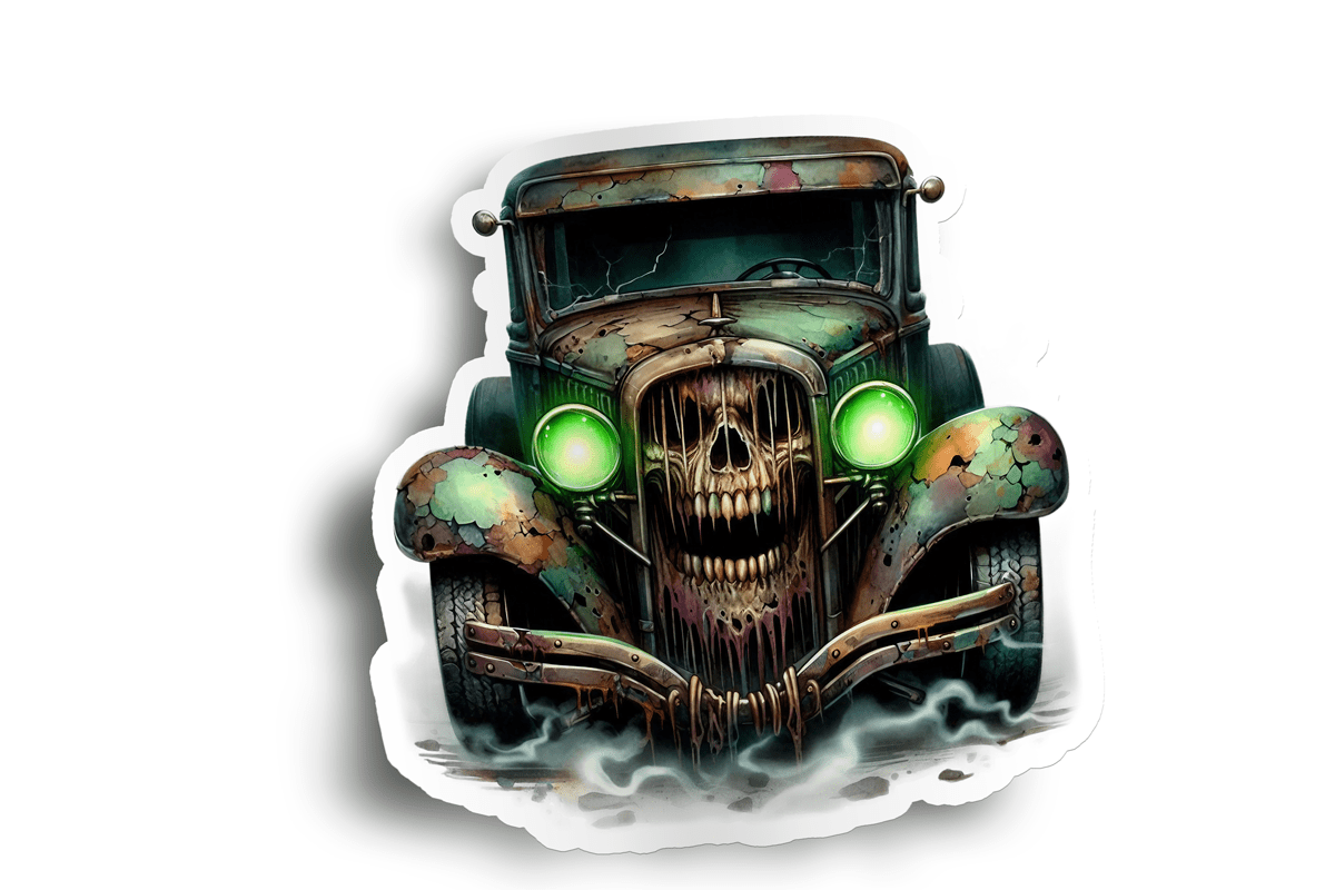Skull Creeper Monster Car Sticker – Piggy Print Stickers