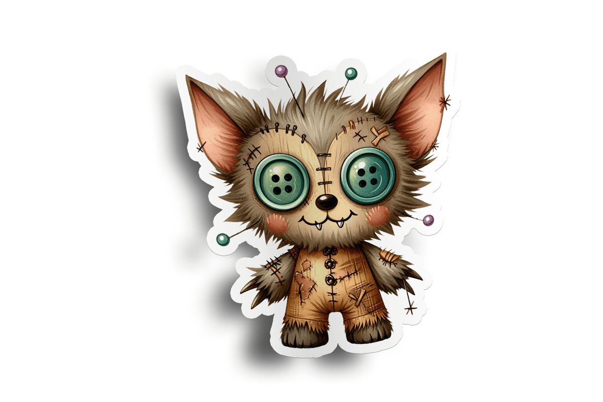 Werewolf Voodoo Sticker – Piggy Print Stickers